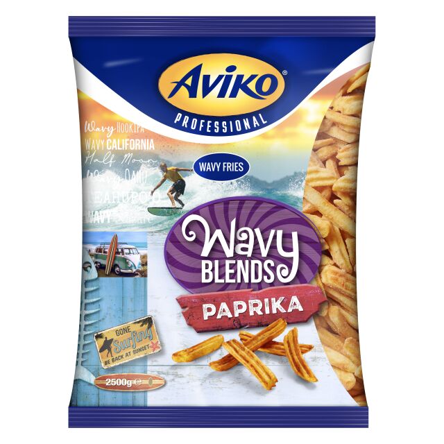 Bulvių juostelės su paprika Wavy Blands 2.5kg, Aviko - Premia